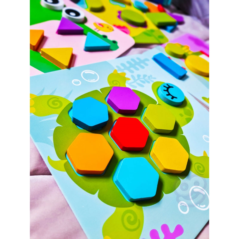 Koka puzle "Shape Puzzles" – HappyToys.lv